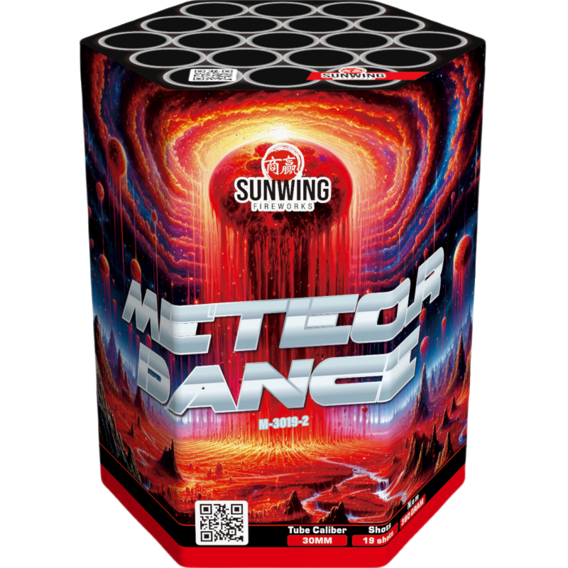 Meteor Dance (30MM19 Shots Hexagon Cake) – Sunwing Fireworks EU